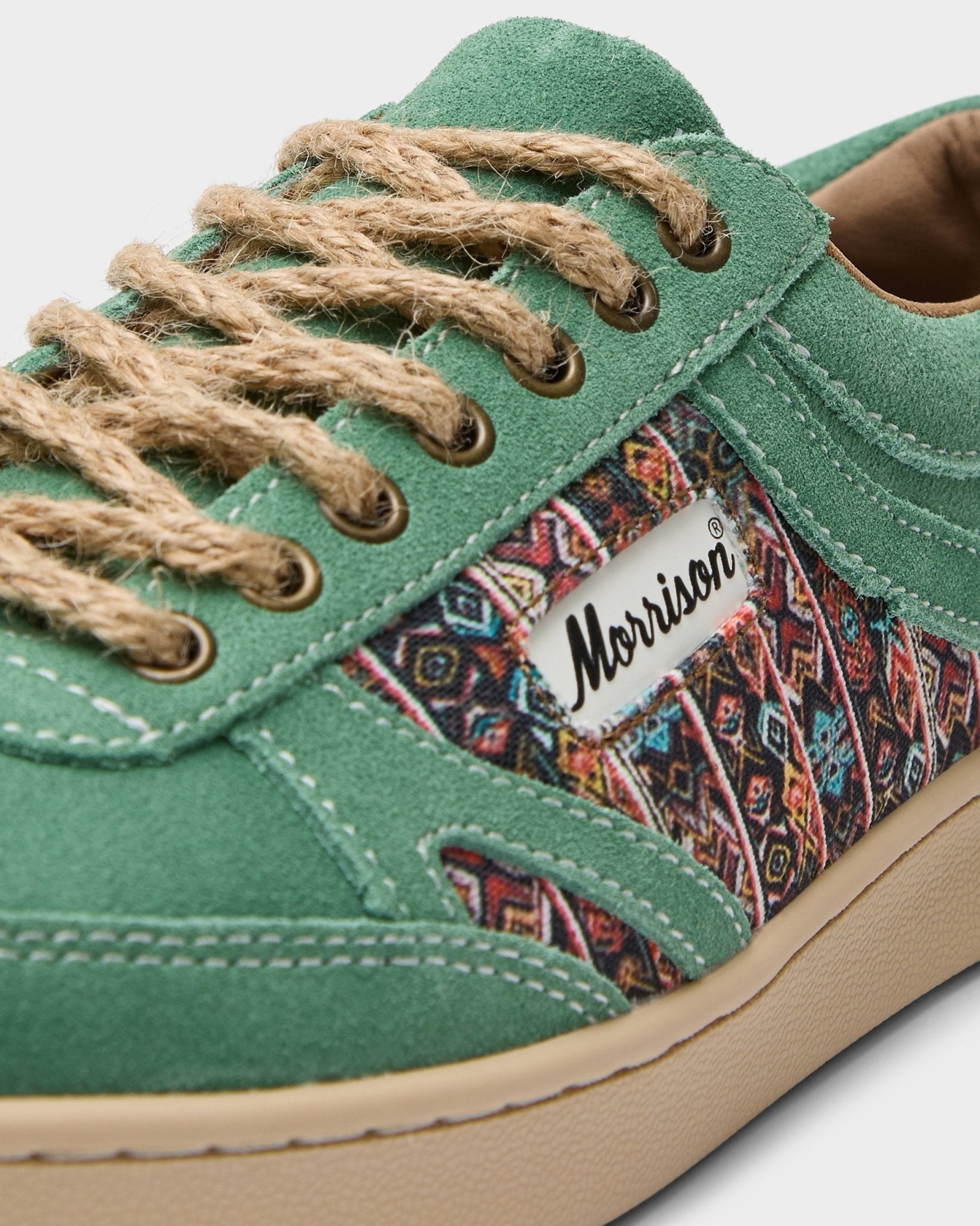 Maya | Minzgrüne Hausschuhe aus Spaltleder | Morrison – Morrison Shoes